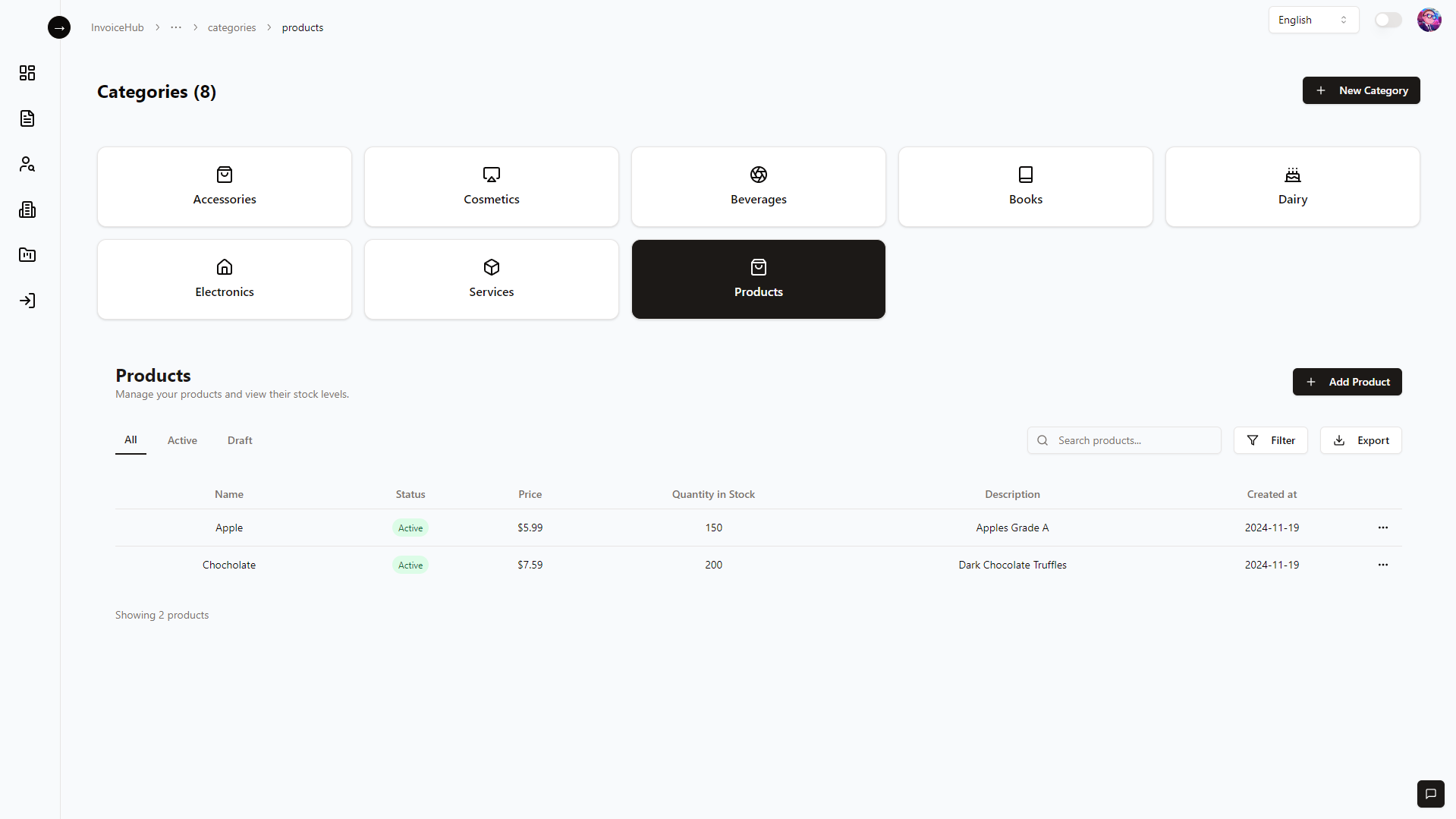 InvoiceHub - Free invoicing & management platform with AI features.